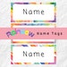 Rainbow Name Tags | Editable and Printable - Etsy