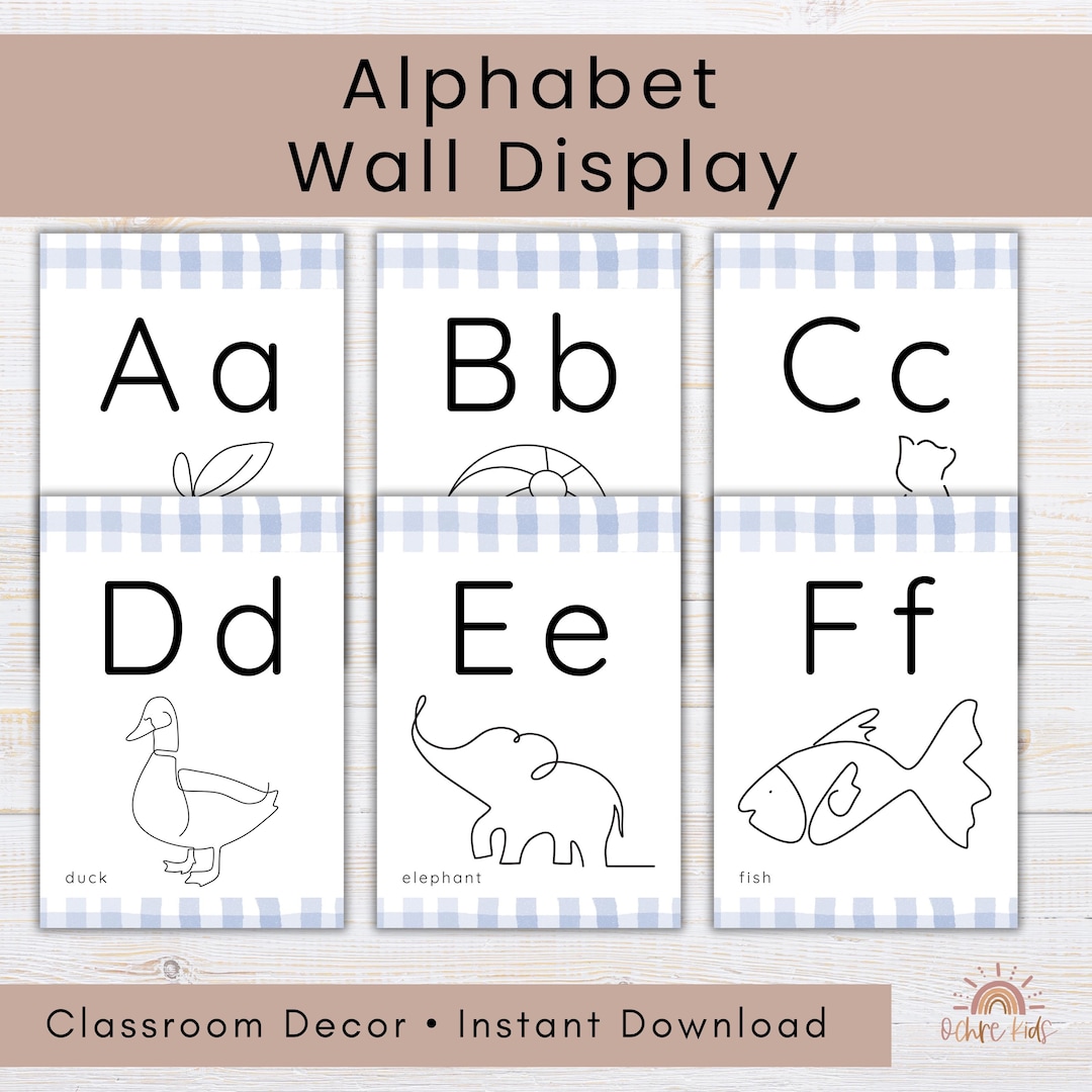 Alphabet Classroom Poster Printable – Educational ABC Wall Art for ...