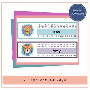 Editable Jungle Theme Name Tags for Preschool | Desk Name Plates With ...
