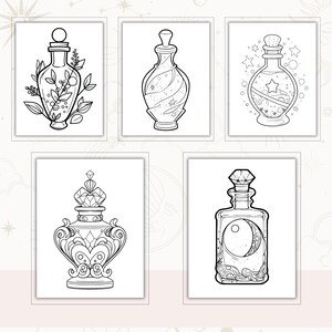 Potion Jar Coloring Pages: Magical Kids Activity (A4 PDF Download) - Etsy