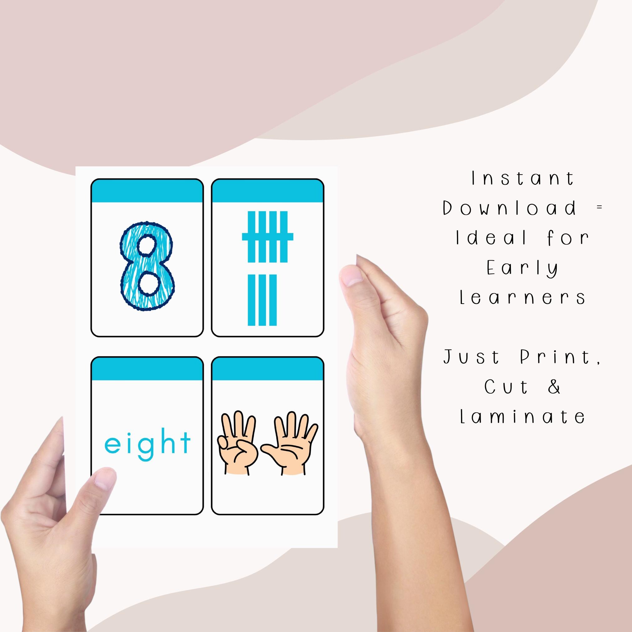 Subitizing 1-10 Number Cards, Early Years Learning Math Flashcards ...
