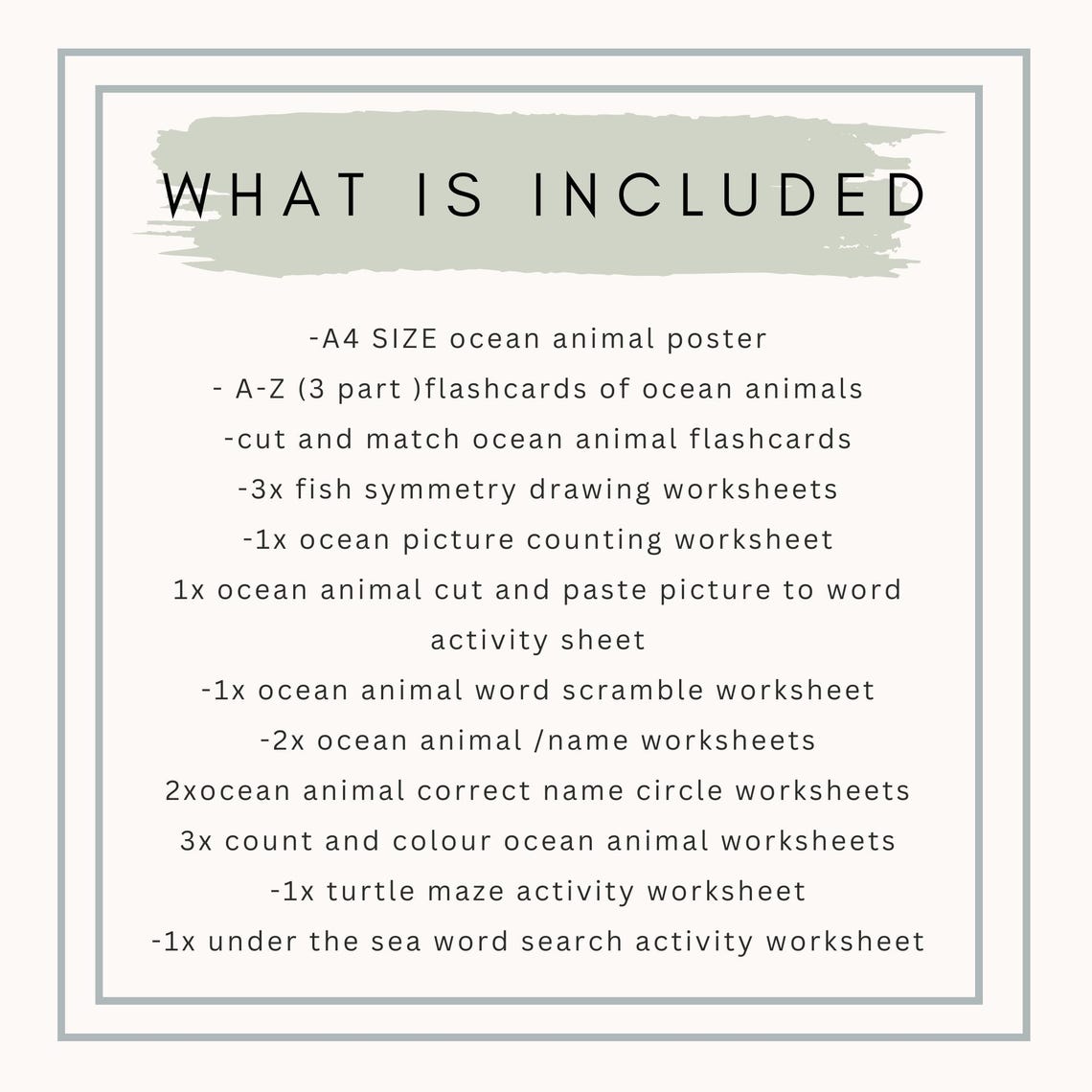 Under the Sea Activity Pack for Kids Ocean Activity Pack Including ...