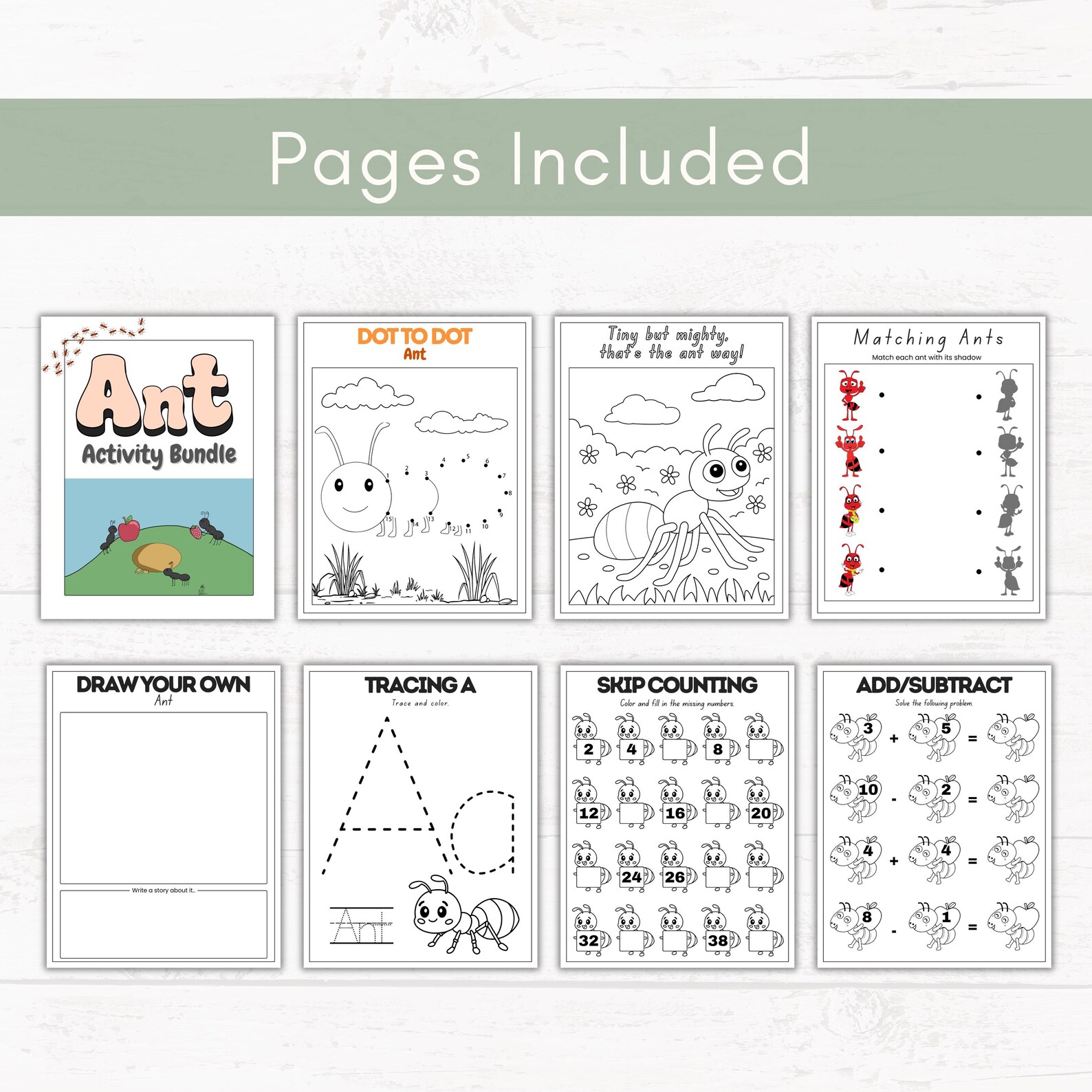 Ant Activity Bundle for Preschool & Kindergarten | Insect Unit ...