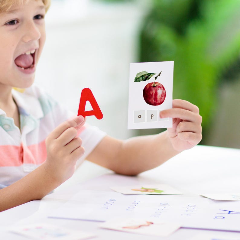 Printable Flash Cards for Preschool Alphabet Learning Fruit Design ABC ...