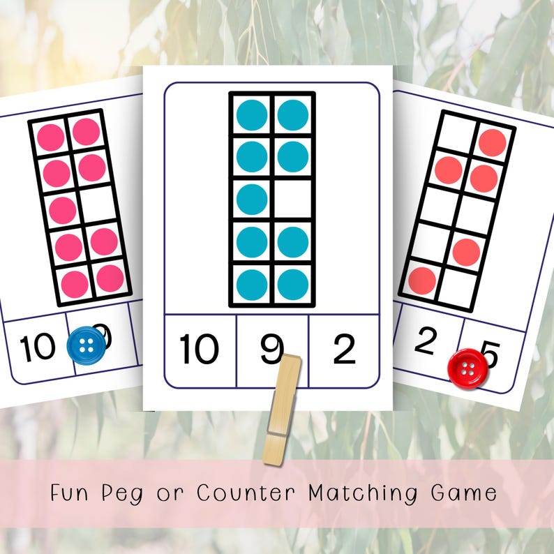 Ten Frame Counting Game | Numbers Flash Cards | Preschool & Elementary ...