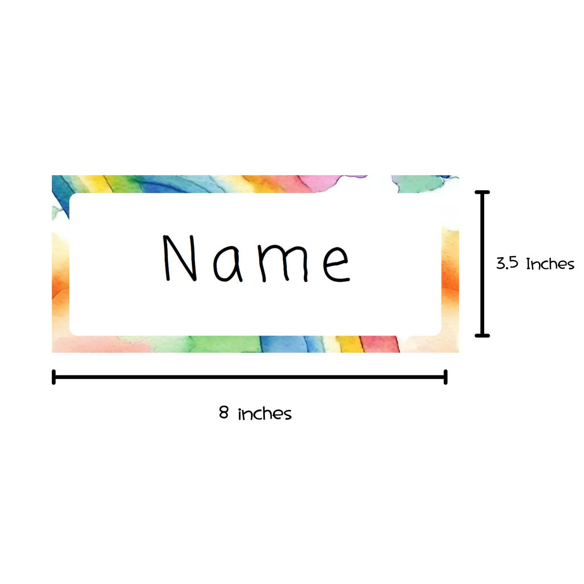 Rainbow Name Tags | Editable and Printable - Etsy