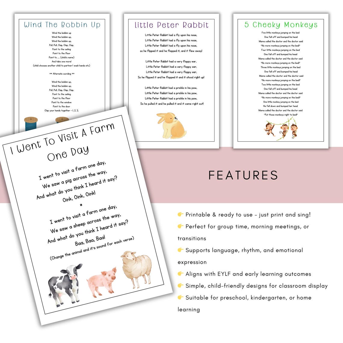 GROUP TIME Song Book, Circle Time Ebook 50 Preschool Songs With Lyrics ...