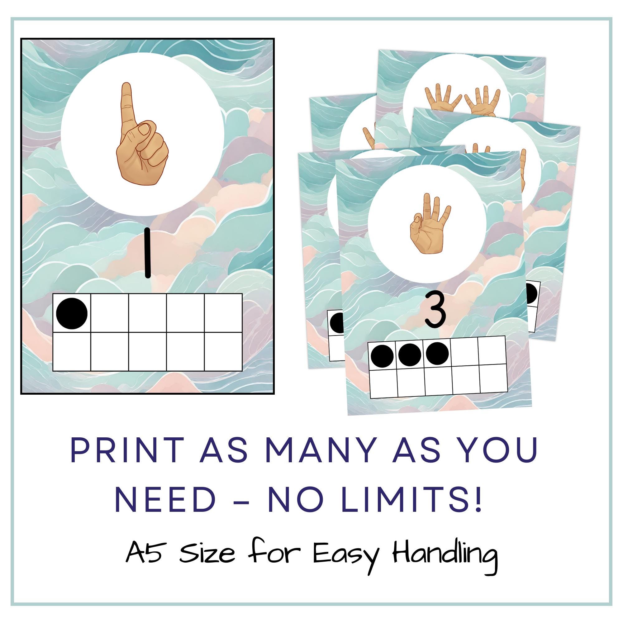Number Recognition Preschool Digital Download Printable Flash Cards ...