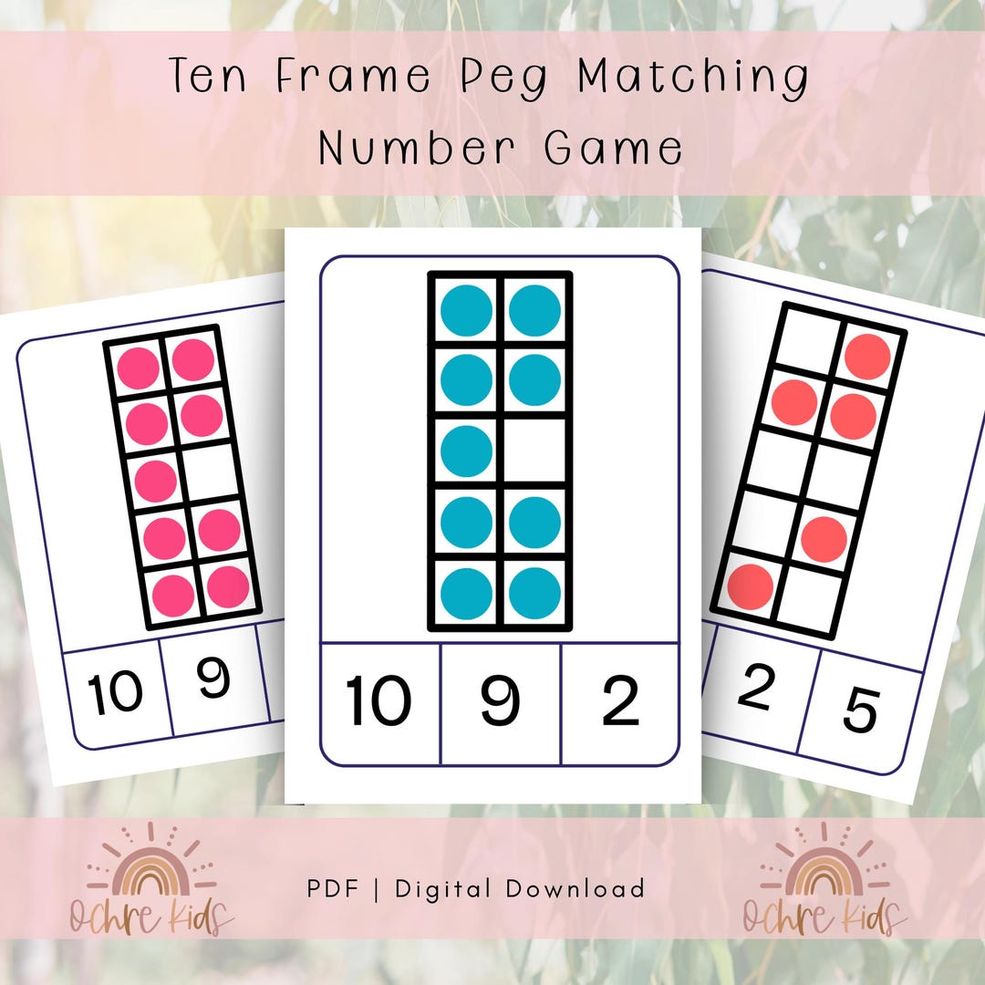 Ten Frame Counting Game | Numbers Flash Cards | Preschool & Elementary ...