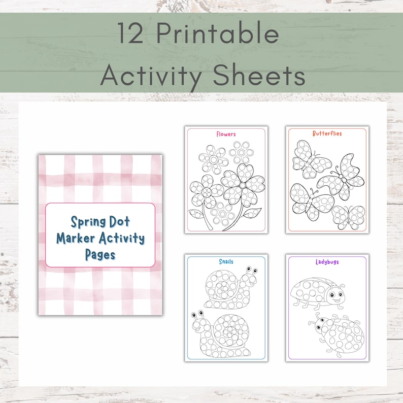 Spring Dot Marker Activity Pages, Spring Dot Dauber Printables for ...