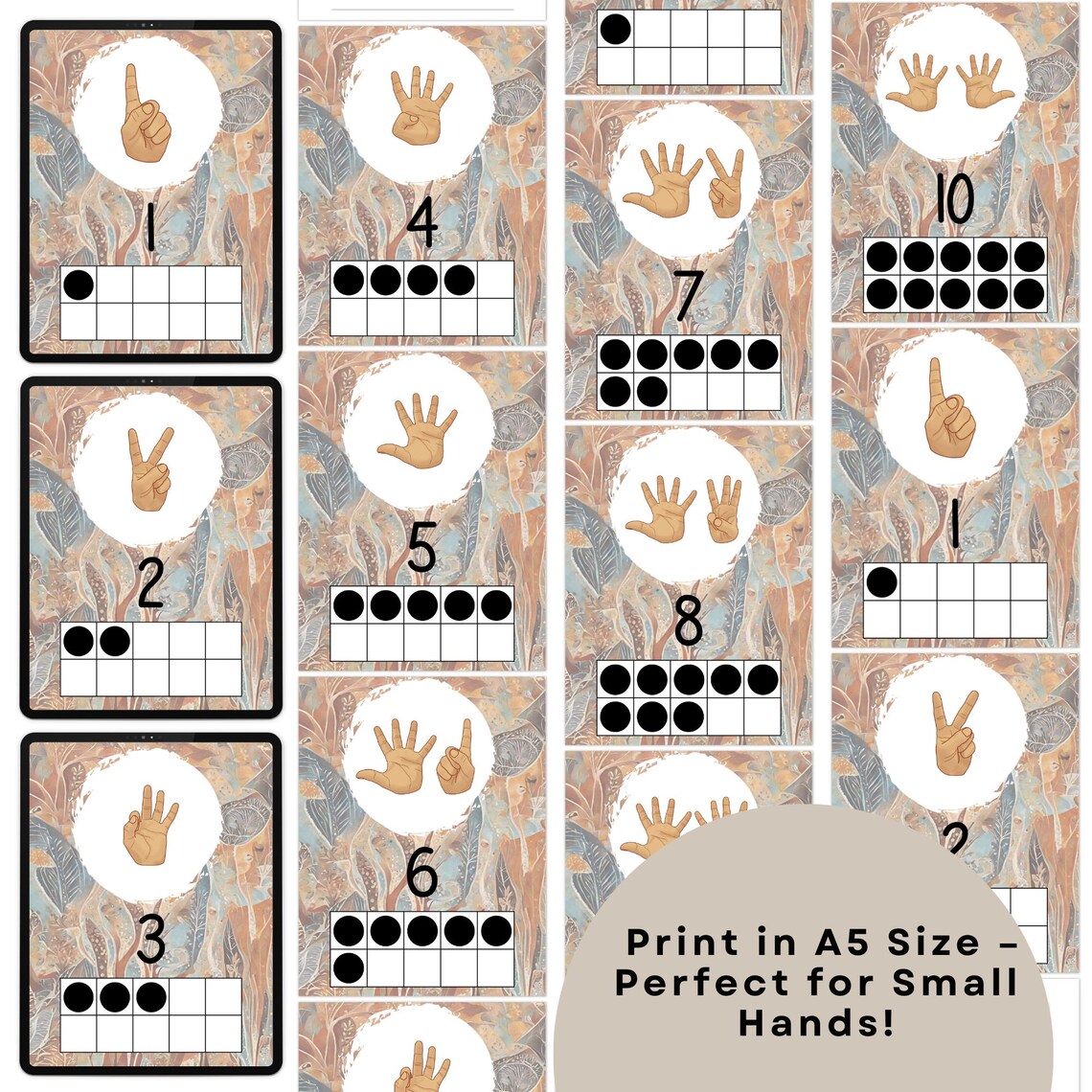 Subitizing Number Cards 1-10: Homeschool Classroom Resource (digital ...