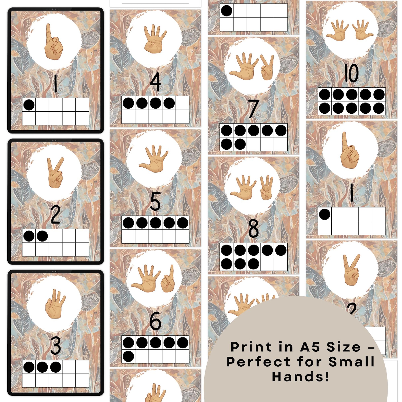 Subitizing Number Cards 1-10: Homeschool Classroom Resource (digital ...