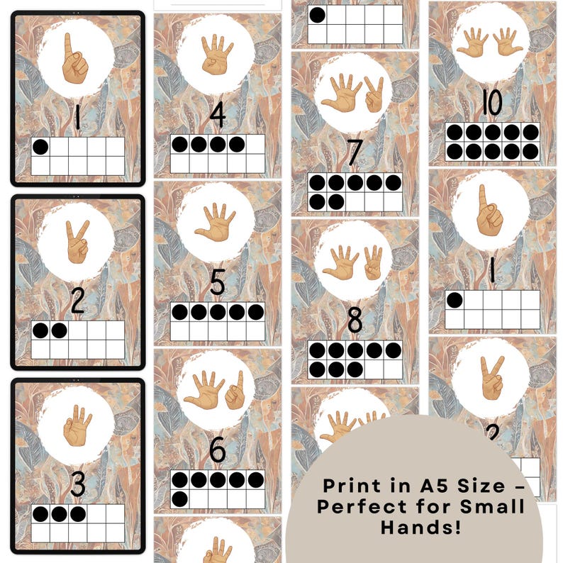 Subitizing Number Cards 1-10: Homeschool Classroom Resource (digital ...
