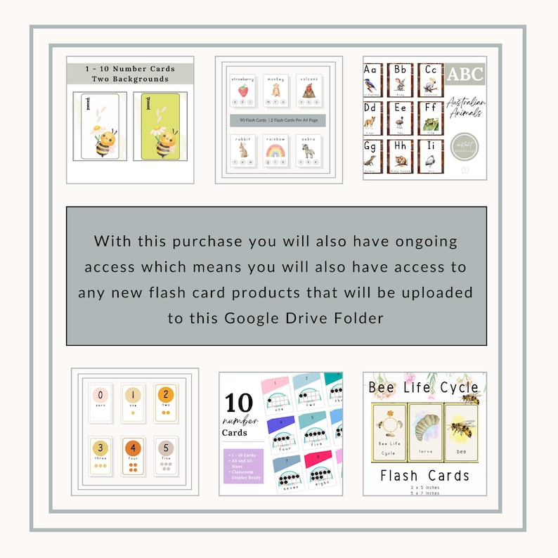 Get Ready to Learn: Flash Card Digital Download Bundle for Kids - Etsy ...