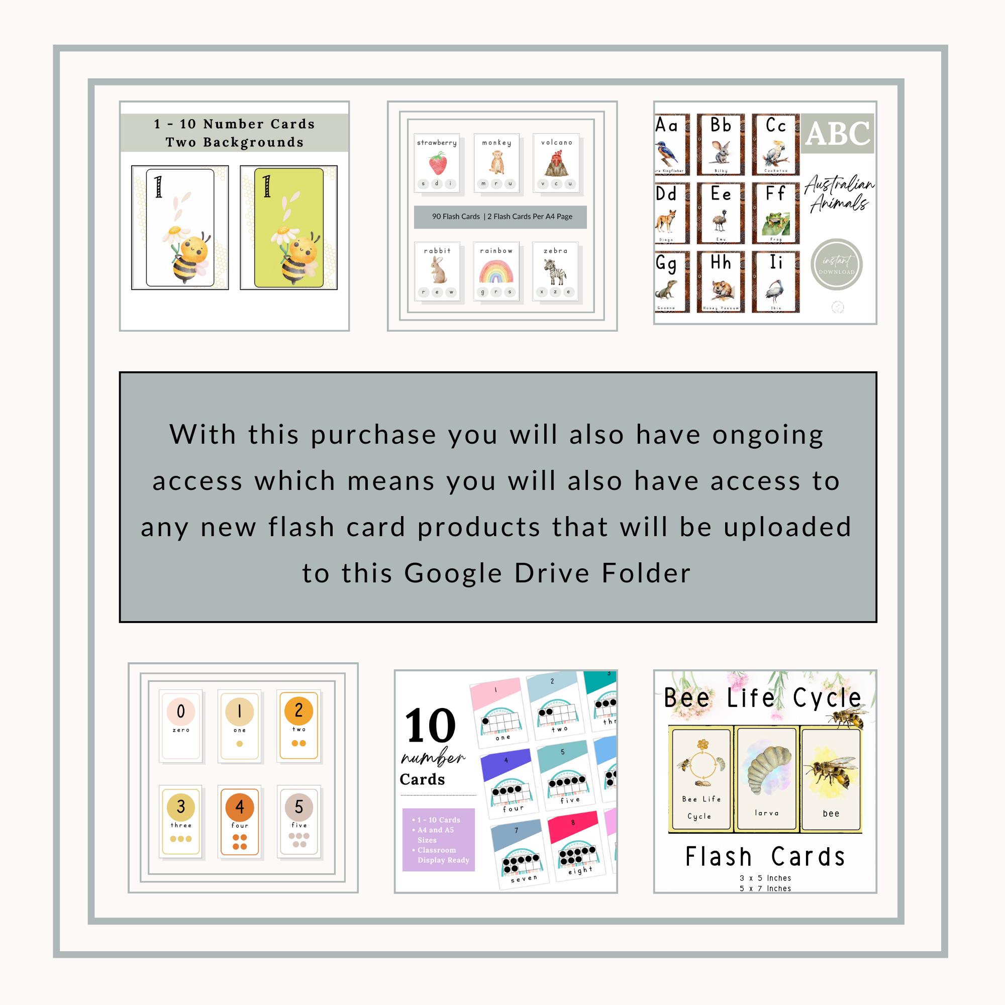 FLASH CARDS Mega Bundle, Numbers, Subitising, Literacy, Educational ...