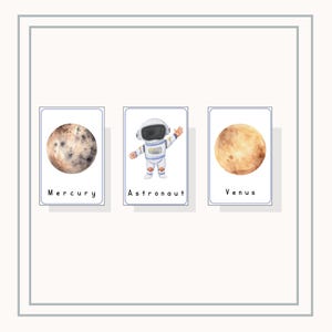 Space Flash Cards, Learning Cards, Educational Flash Cards, Homeschool ...