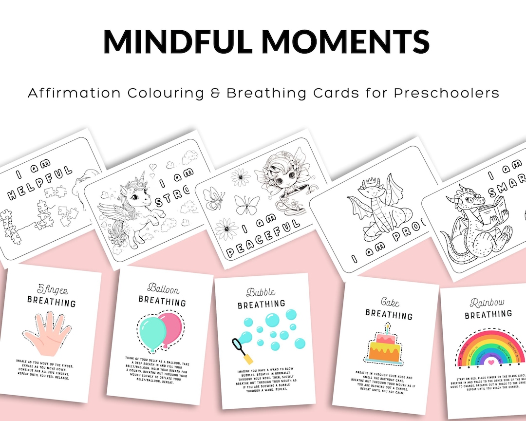 Kids Calm Down Cards Printable Pack for Preschool Coloring Pages With ...