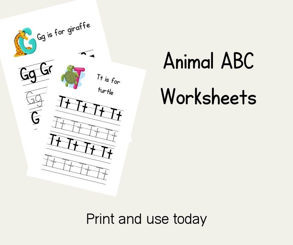 PRESCHOOL PRE-K Work Sheets for Kids ABC Worksheets Printable - Etsy ...