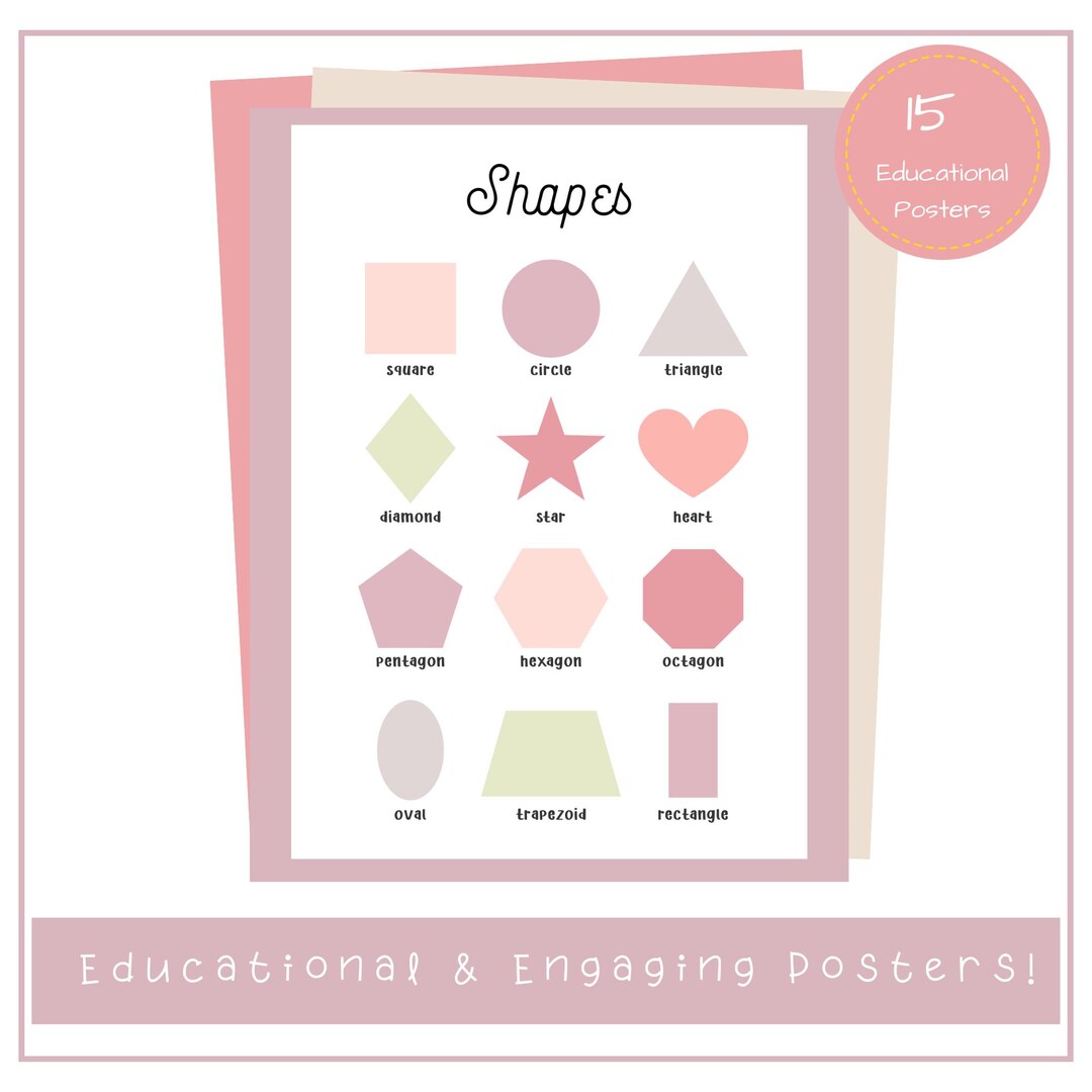 Early Learning Printable Posters, Preschool Math and Literacy Digital ...