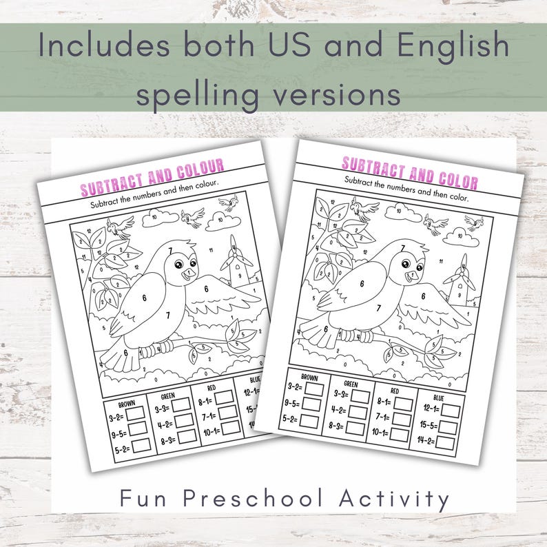 Bird Math Worksheets for Preschool – Counting, Addition & Number ...