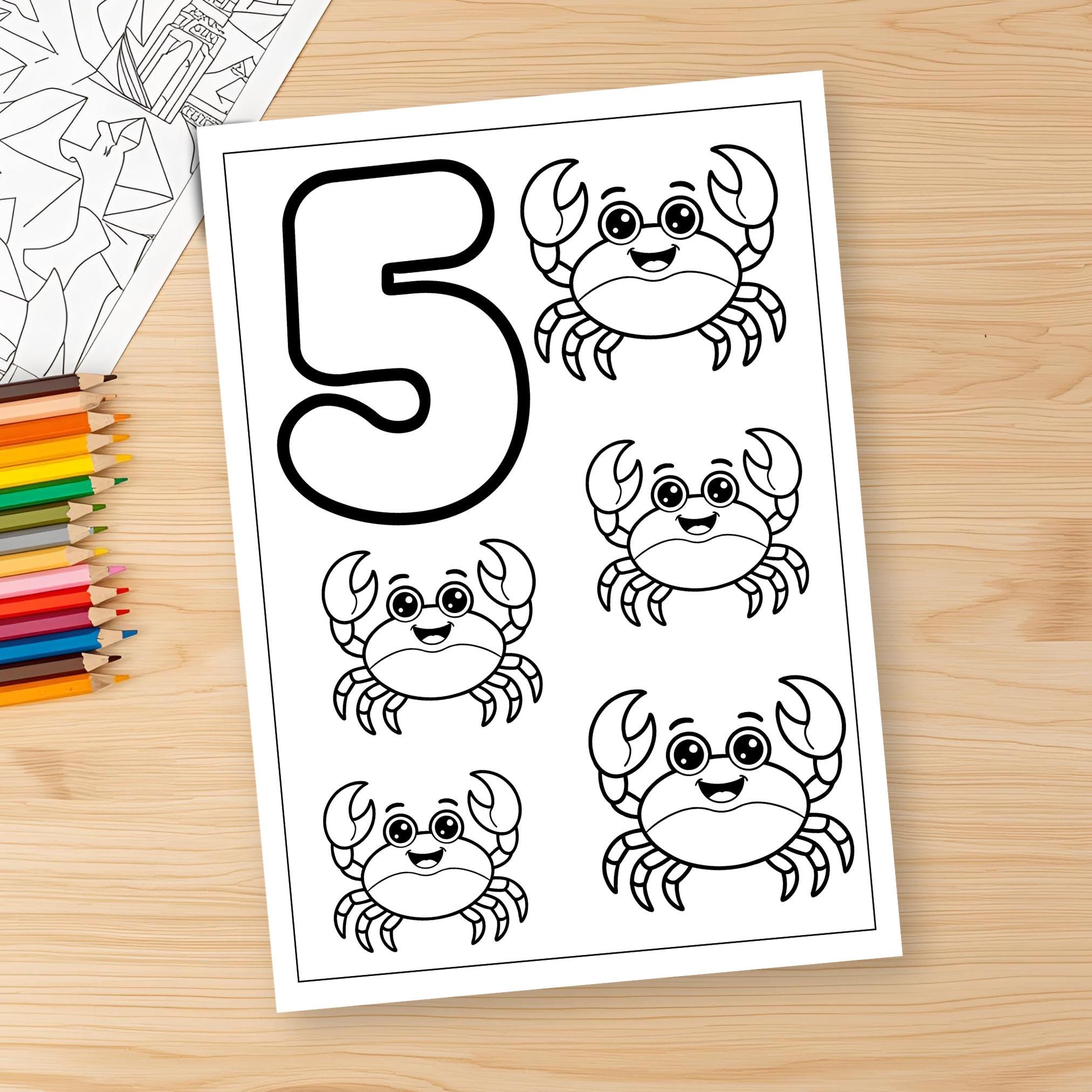 Numbers 1-10 Coloring Pages – Preschool Numeracy Printables (PDF) - Etsy