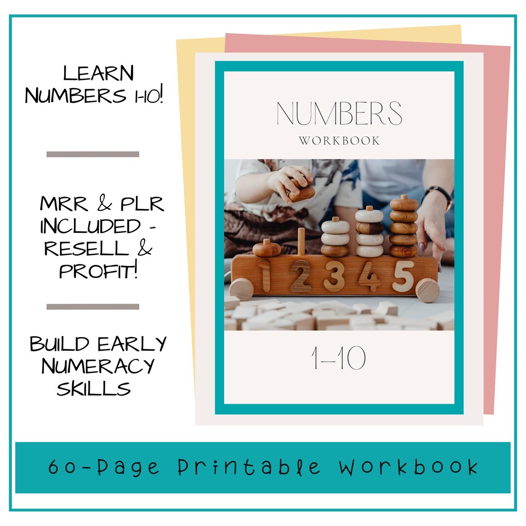 1-10 Preschool Number Recognition Workbook, Early Years Learning ...