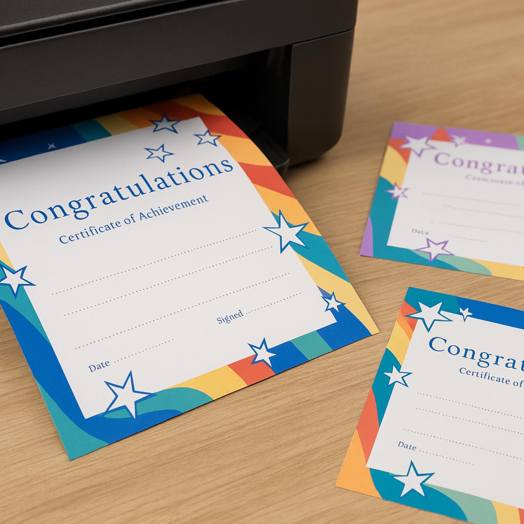 Rainbow Theme A5 Awards | Editable Canva Template + PDF and PNG | Mrr ...