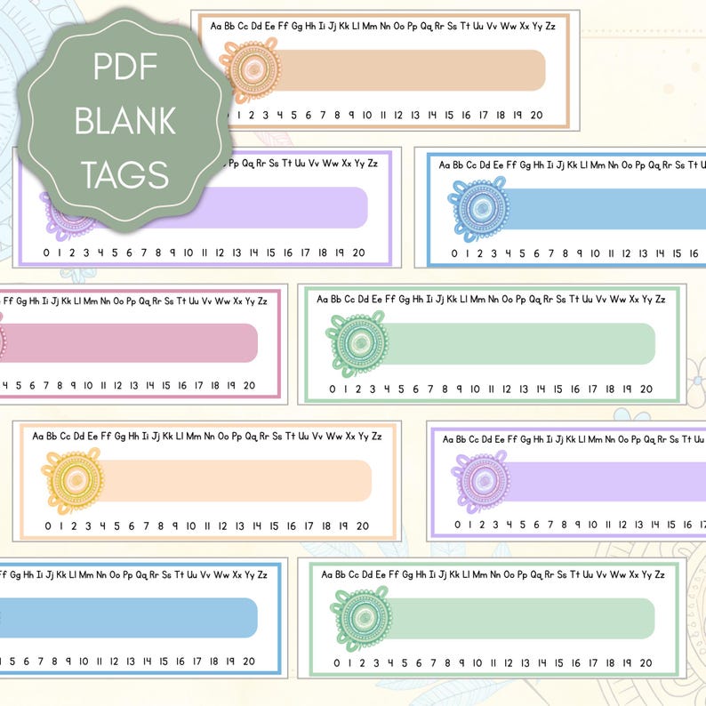 Editable Mandala Desk Name Plates, Classroom Decor (digital Download ...