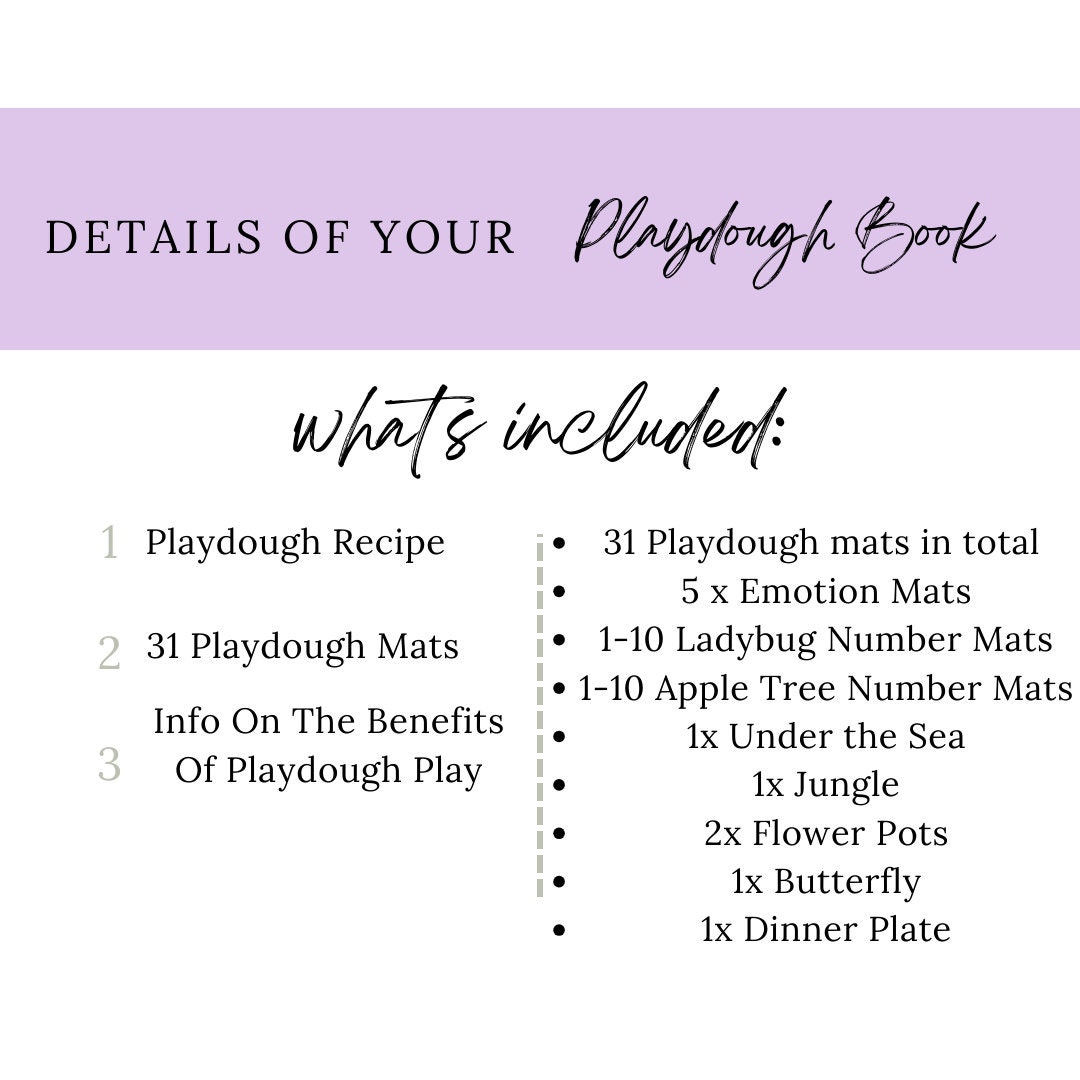 PROVOCATION MATS Playdough Recipe - Etsy Australia