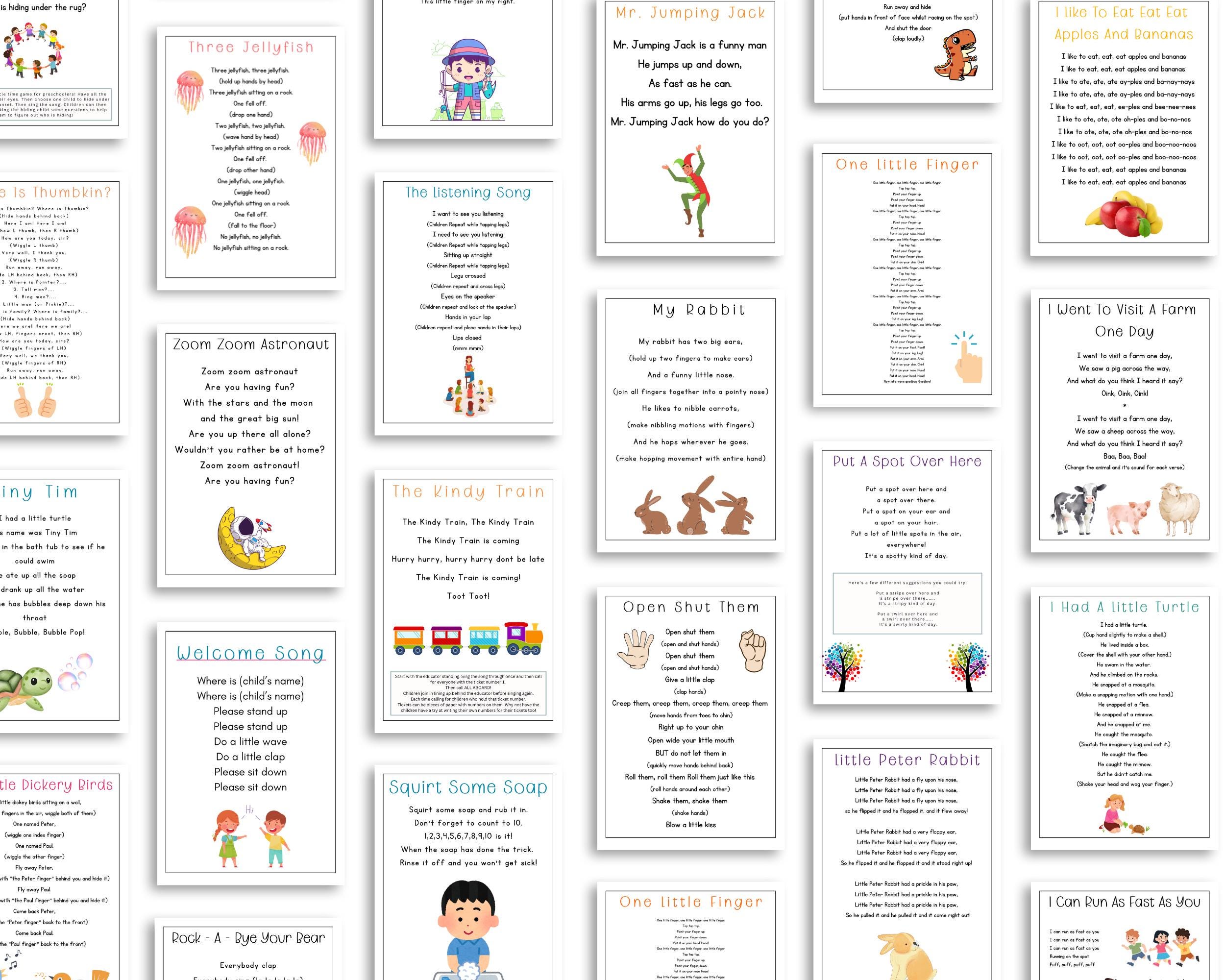 Preschool Circle Time Songs & Games Growing Bundle (digital Download ...