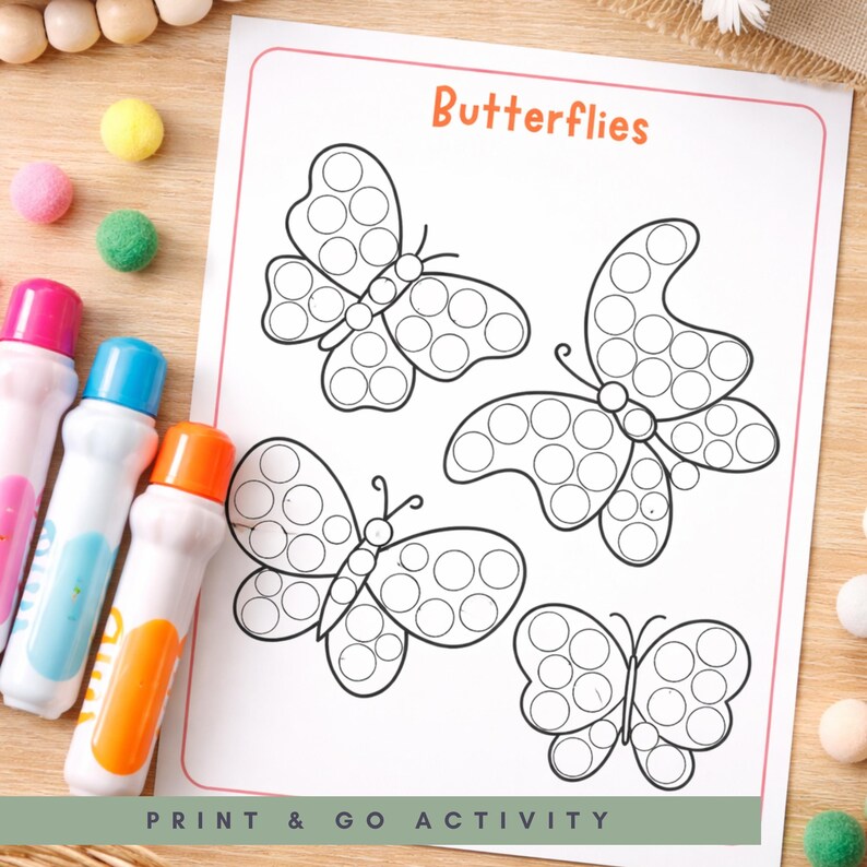 Spring Dot Marker Activity Pages, Spring Dot Dauber Printables for ...