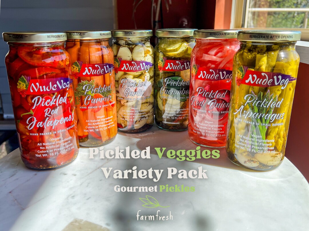 Gourmet Pickled Vegetables, Variety Pickles Bundle, Small Batch, Family ...