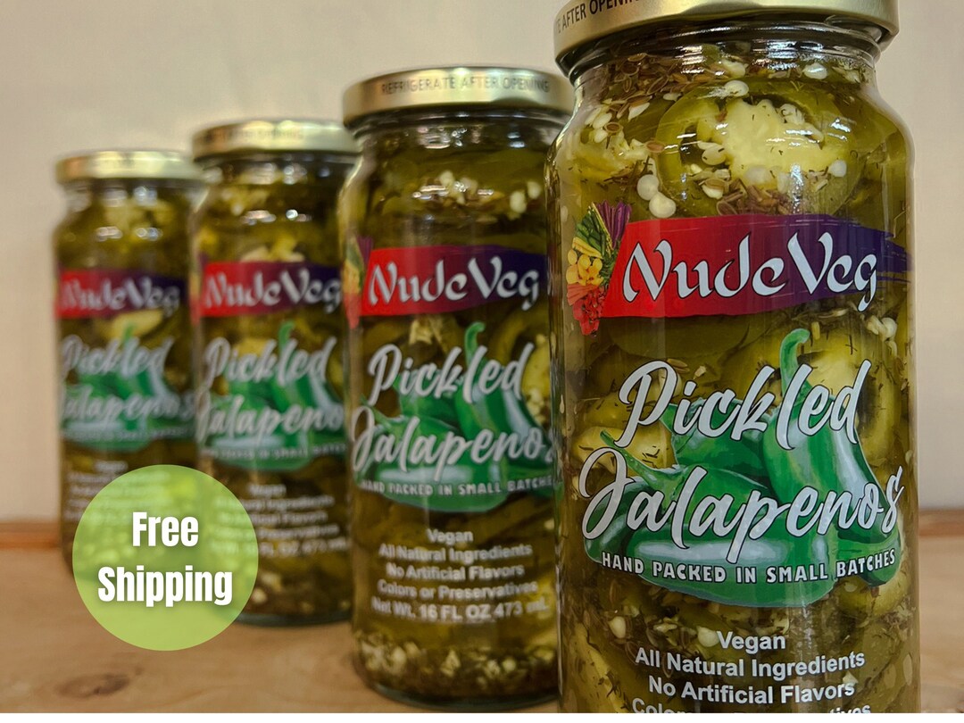 Pickles 4 Pack Pickled Jalapenos, 16oz Jars, Canned Pickles, Pickle ...