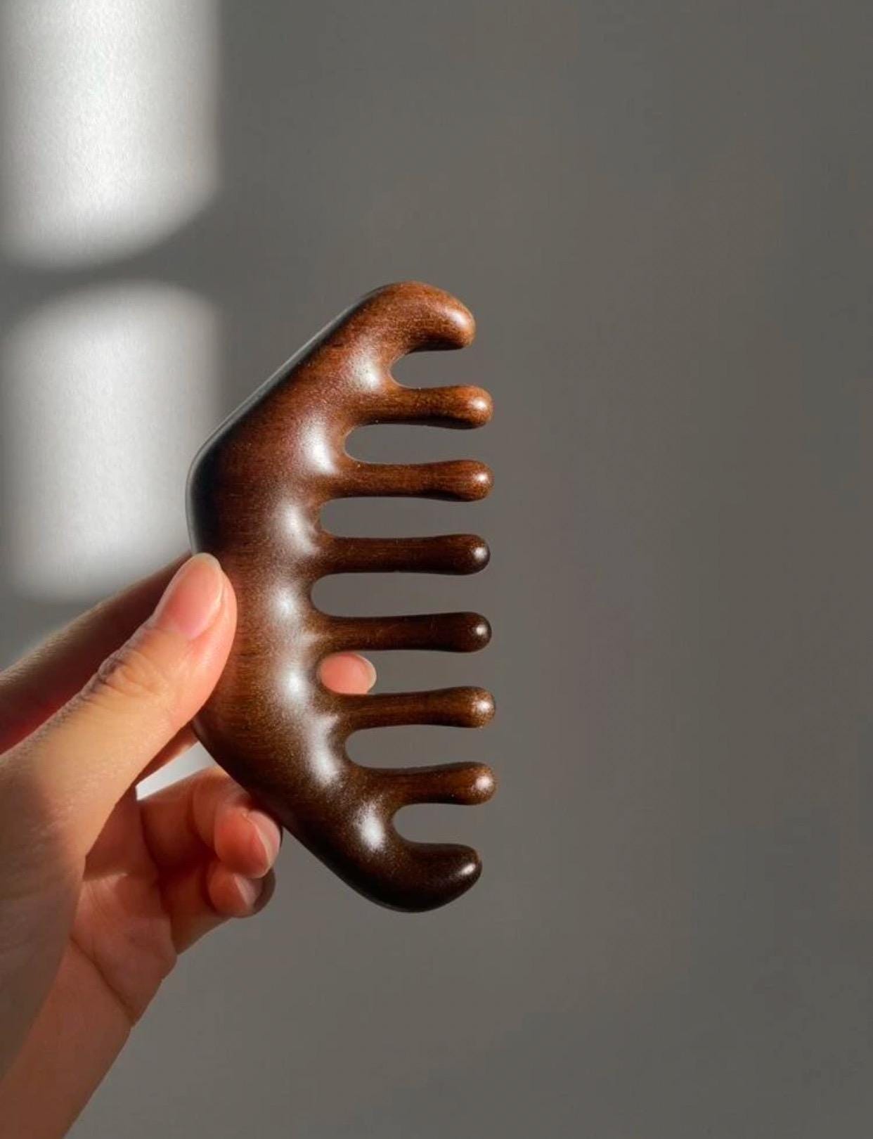 Wooden Comb, Hair Detangler, Wide Tooth Comb - Etsy