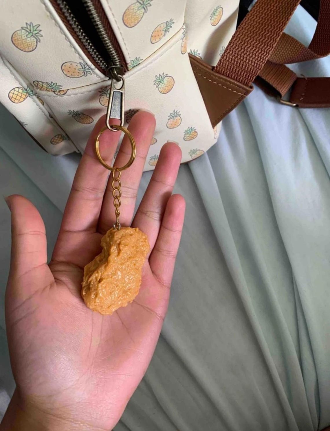 Chicken Nugget Keychain, Chicken Keychain, Funny Keychain, Food ...