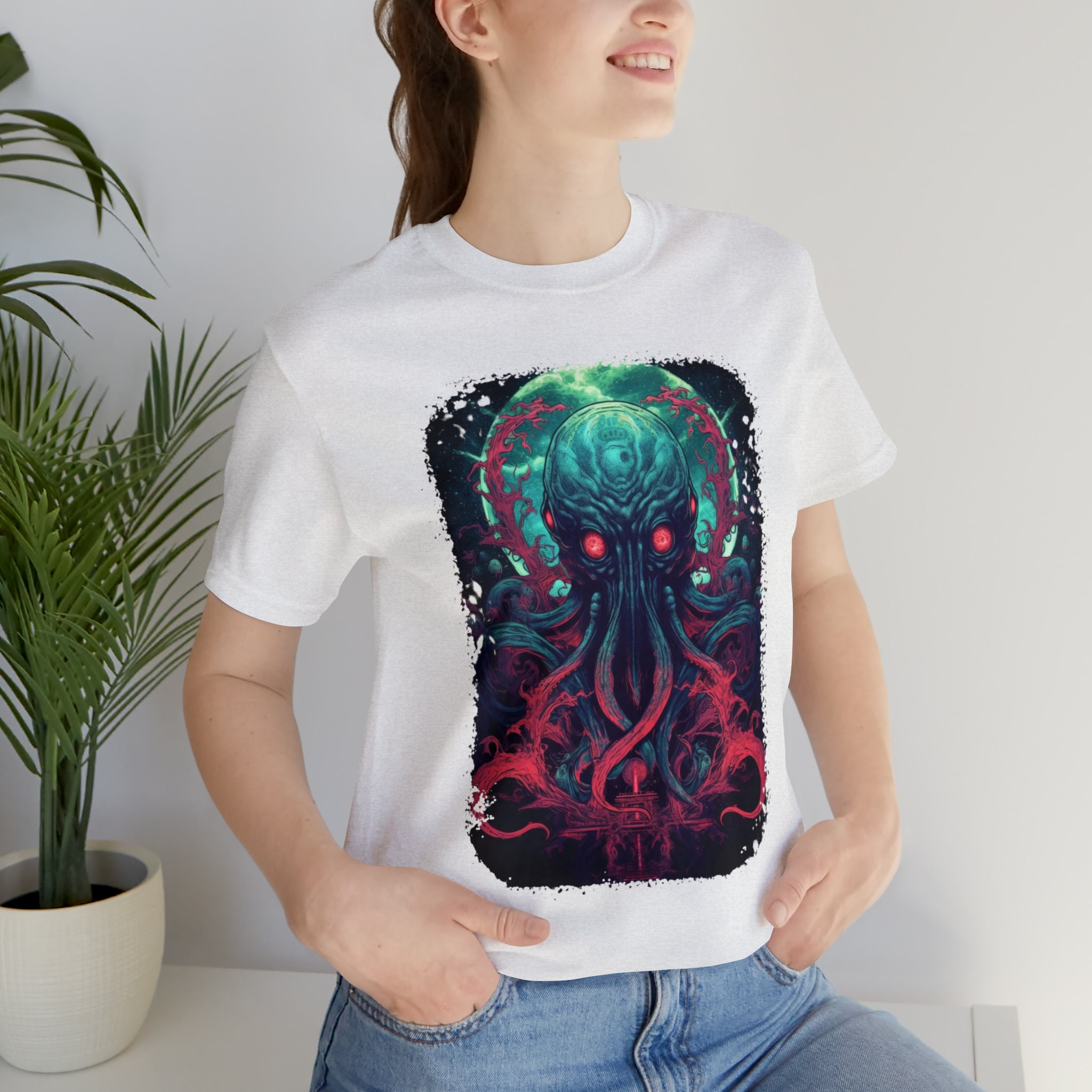 Cthulhu Mythos Inspired Illustration, Tshirt, Hp Lovecraft Shirt, Old ...