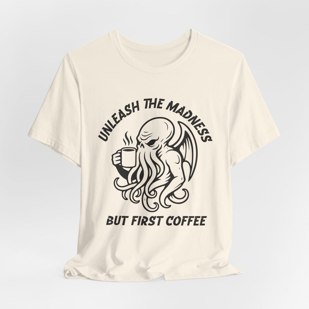 Cthulhu Coffee Tee, Lovecraft T-shirt, Horror Unisex Shirt, Funny ...