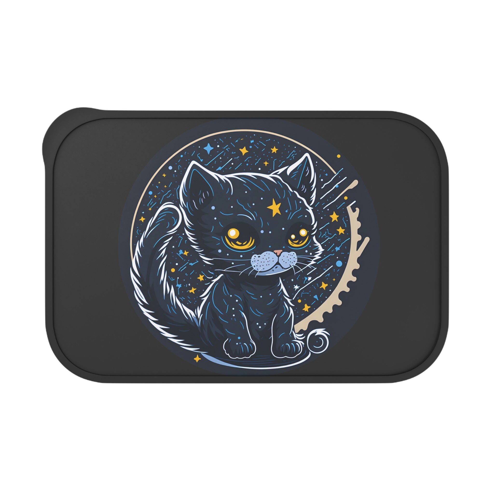 Cute Chibi Cat in Space, Kawaii Kitty, Kitten, Stars, Personalized ...