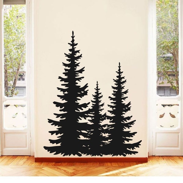 Pine Tree Wall Decal - Etsy
