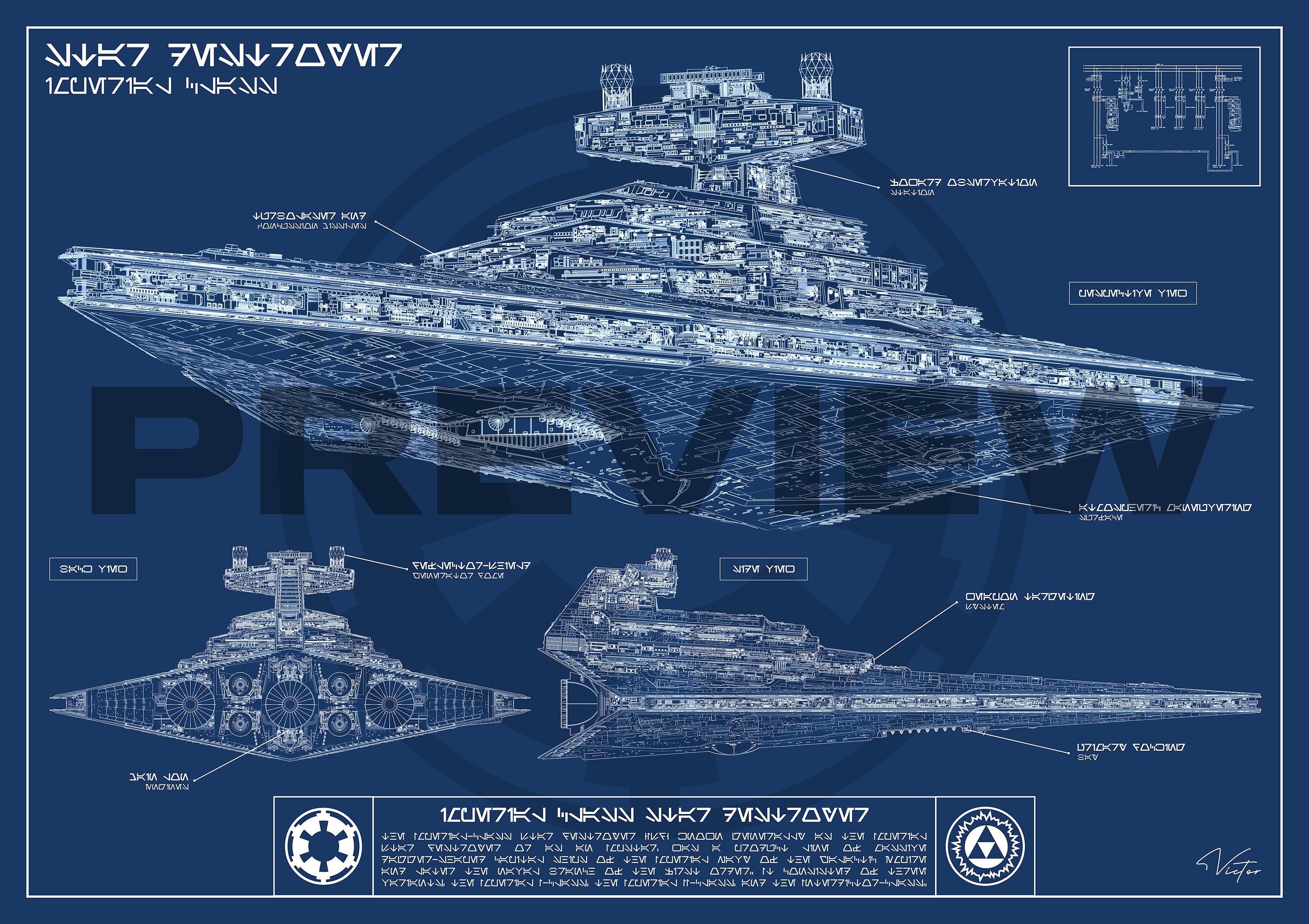 Imperial Class Star Destroyer - BLUEPRINT - Digital File - Etsy