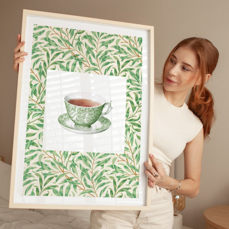 Grandma Green Tea Poster, Cottagecore Decor, Kitchen Wall Art, Vintage ...