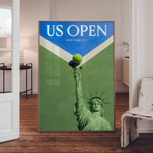 US Open Tennis Poster, New Yorker Print, Sports Wall Decor, Modern ...