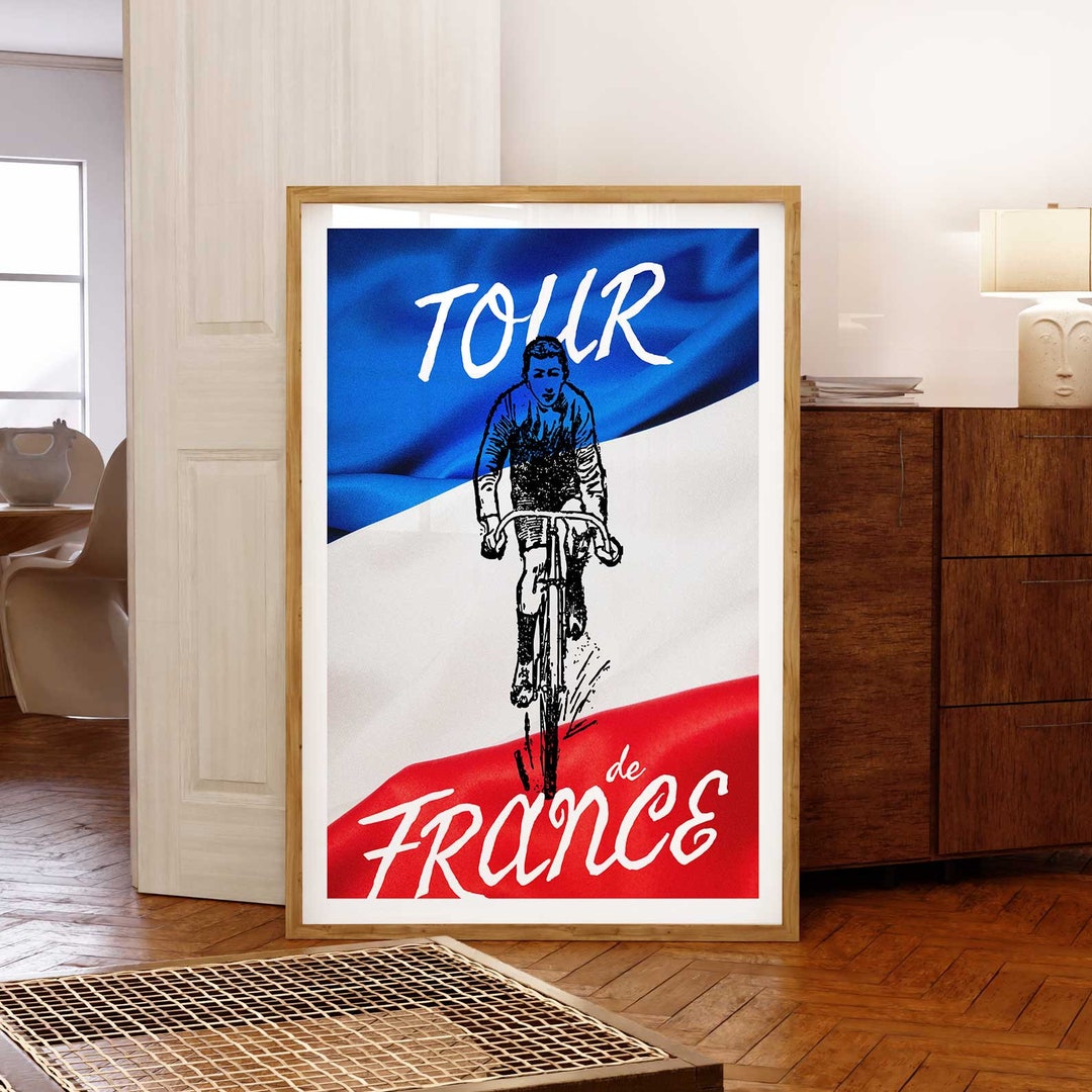 Tour De France Vintage Bike Poster, Cycling Gift for Him, French Art ...