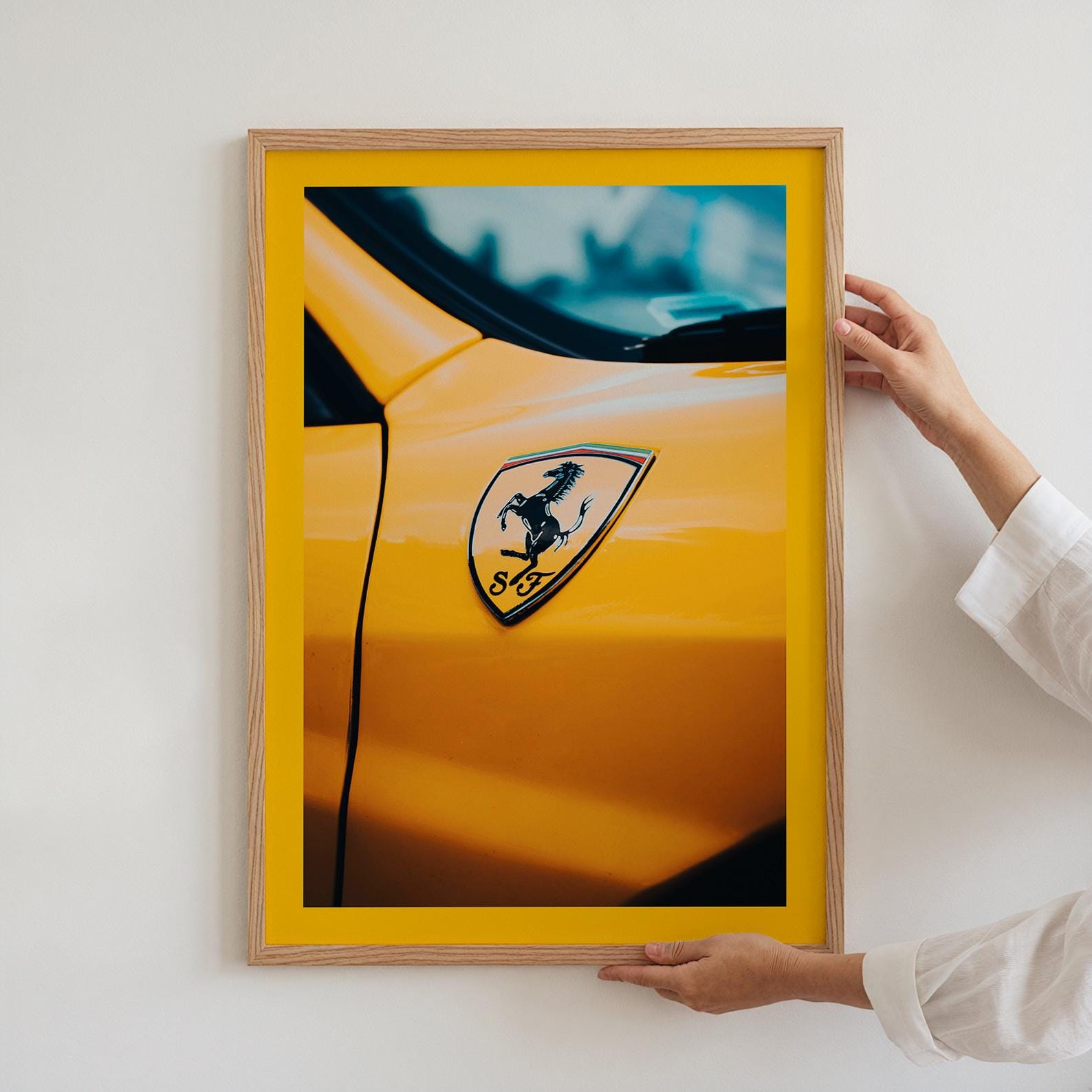 Ferrari Poster Set of 2, Ferrari Logo Poster, Sportscar Wall Art ...