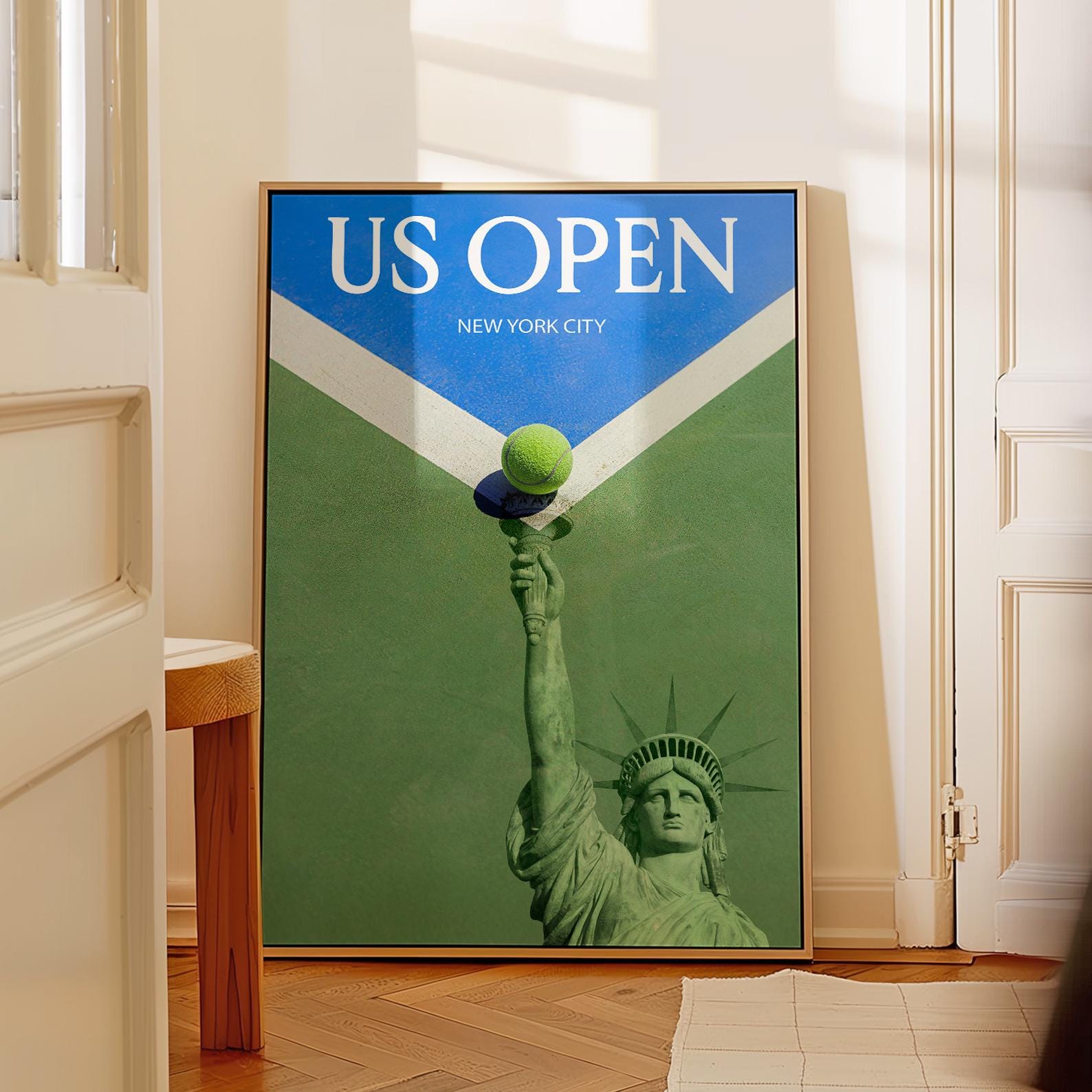 US Open Tennis Poster, New Yorker Print, Sports Wall Decor, Modern ...