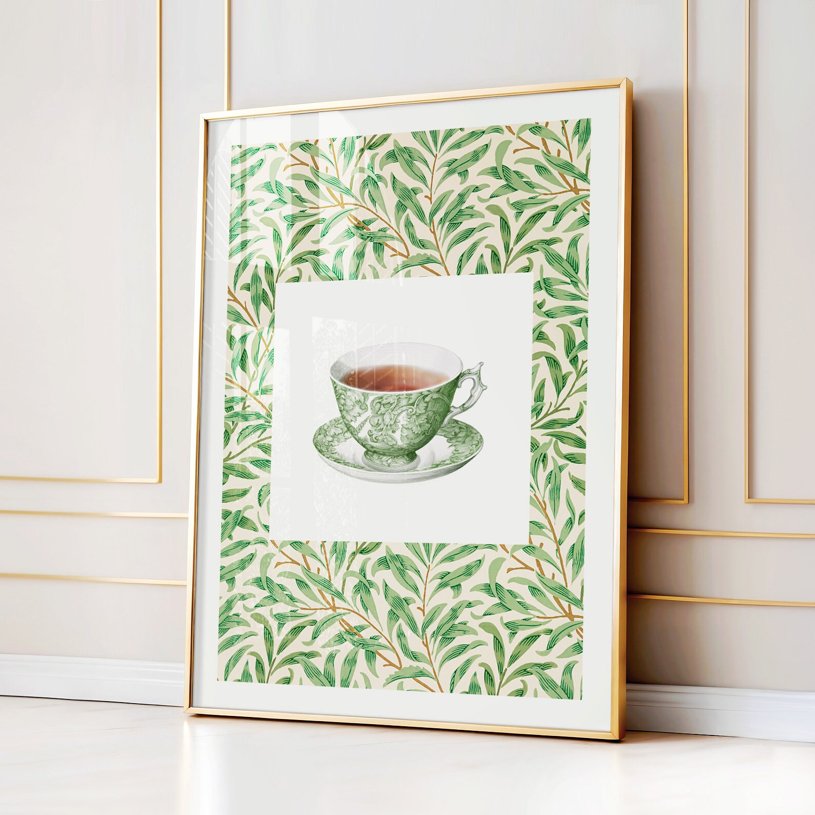 Grandma Green Tea Poster, Cottagecore Decor, Kitchen Wall Art, Vintage ...