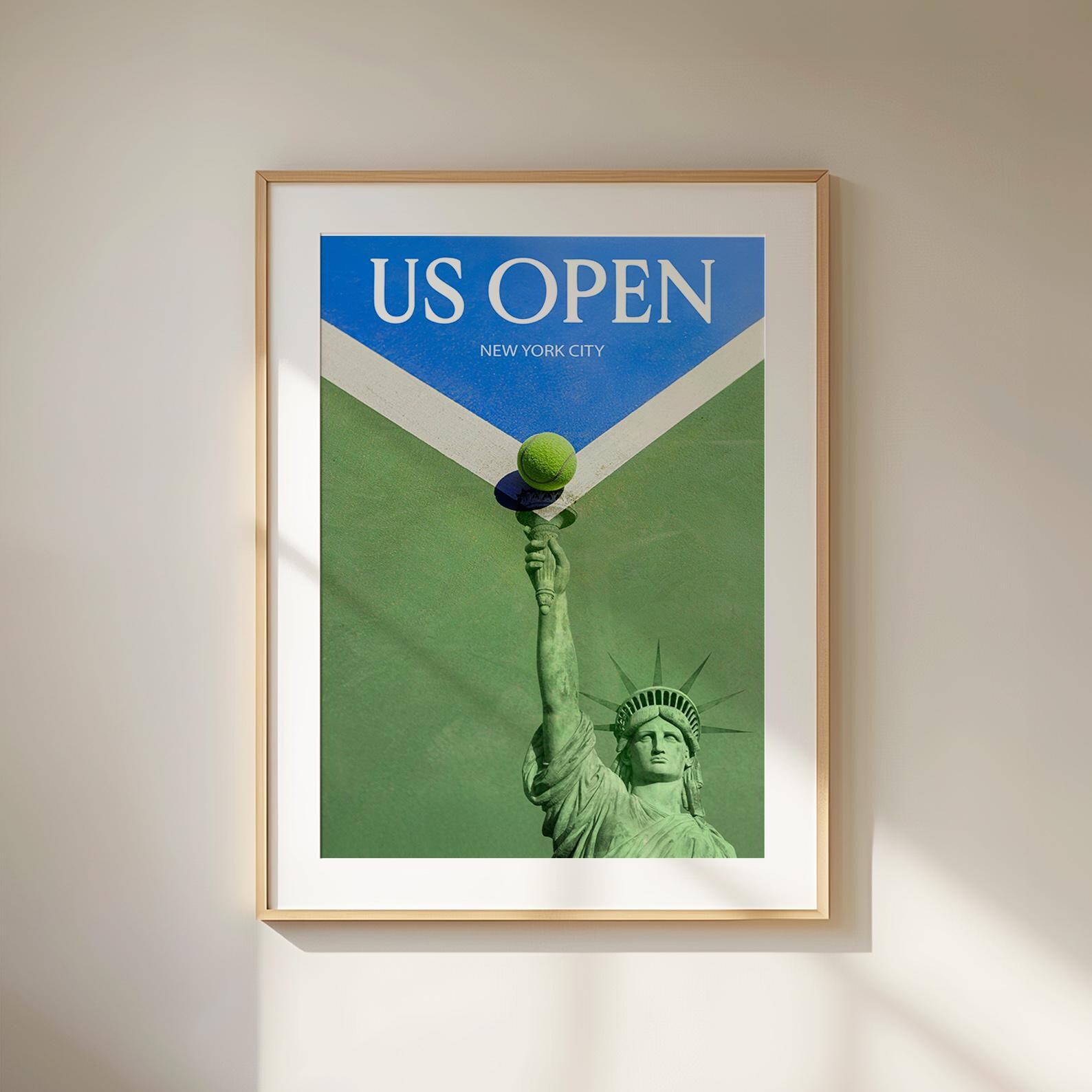 US Open Tennis Poster, New Yorker Print, Sports Wall Decor, Modern ...