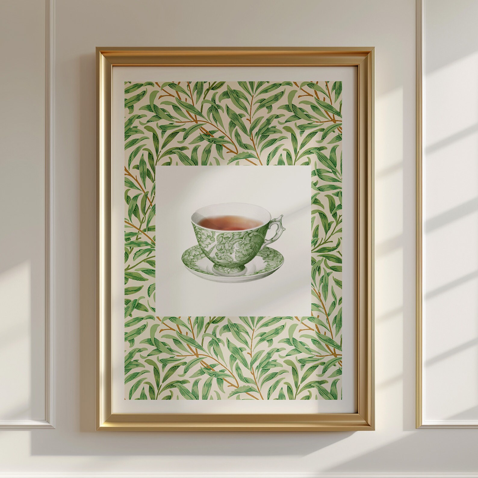 Grandma Green Tea Poster, Cottagecore Decor, Kitchen Wall Art, Vintage ...