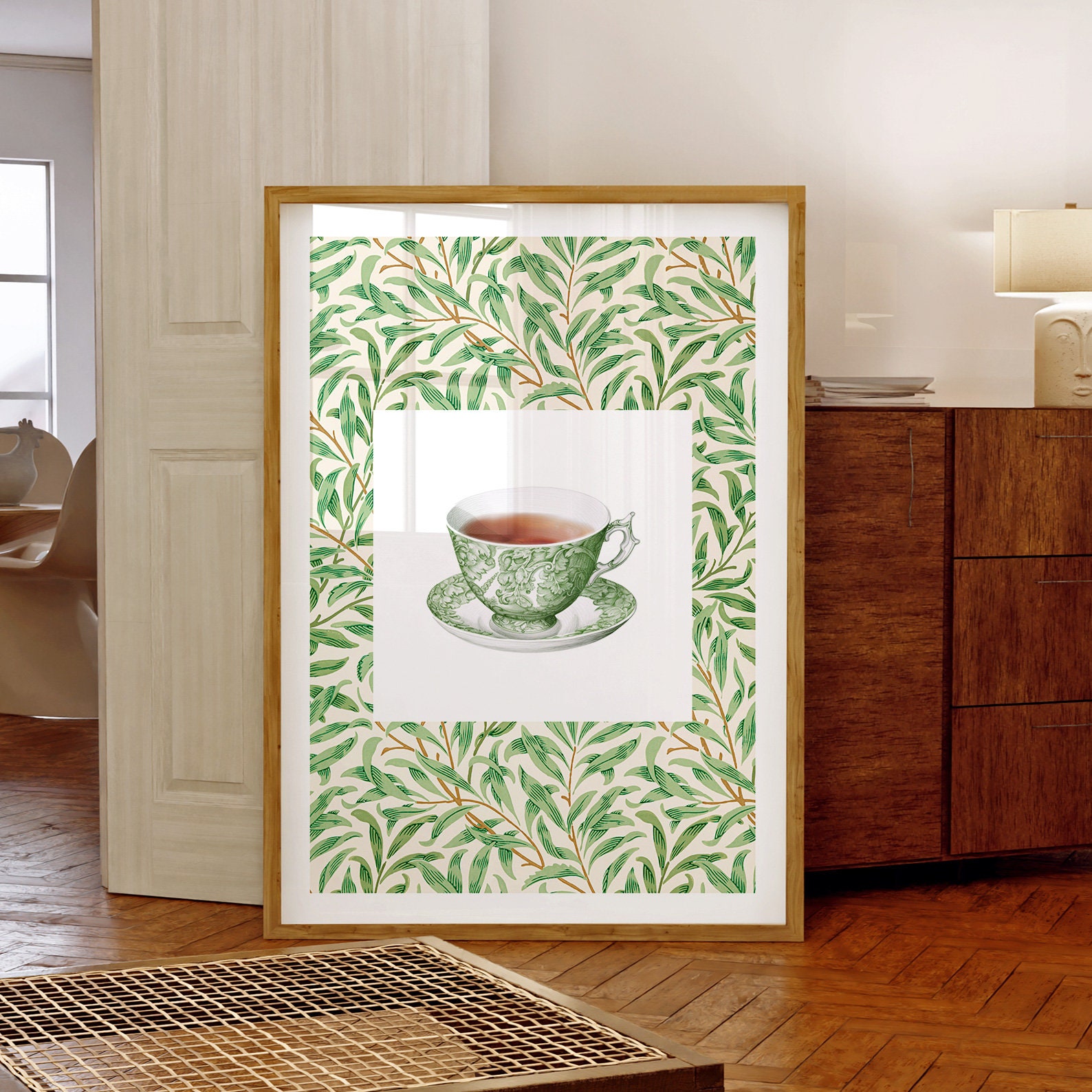 Grandma Green Tea Poster, Cottagecore Decor, Kitchen Wall Art, Vintage ...