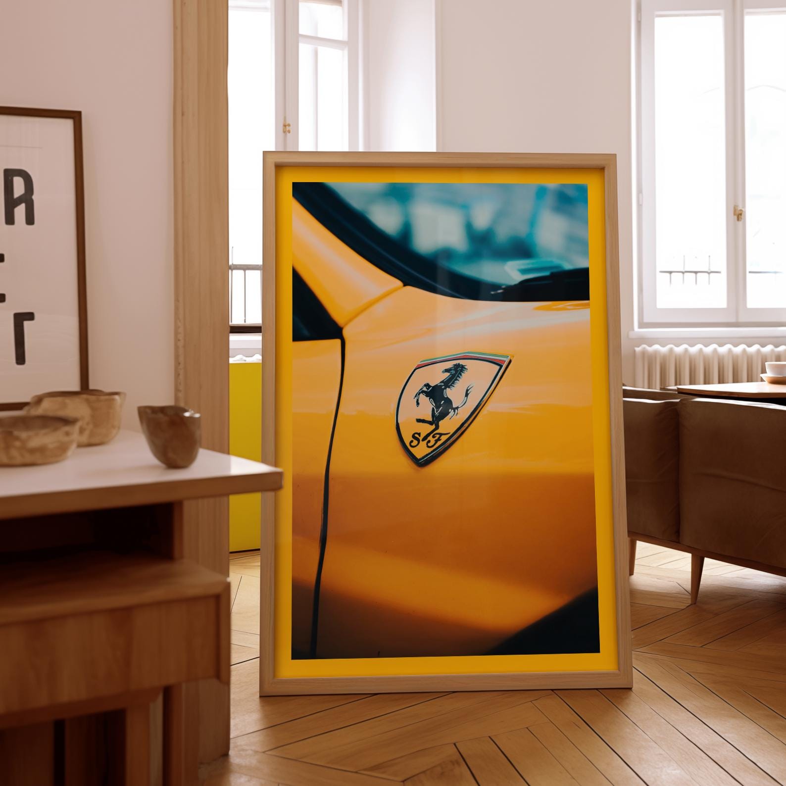 Ferrari Poster Set of 2, Ferrari Logo Poster, Sportscar Wall Art ...